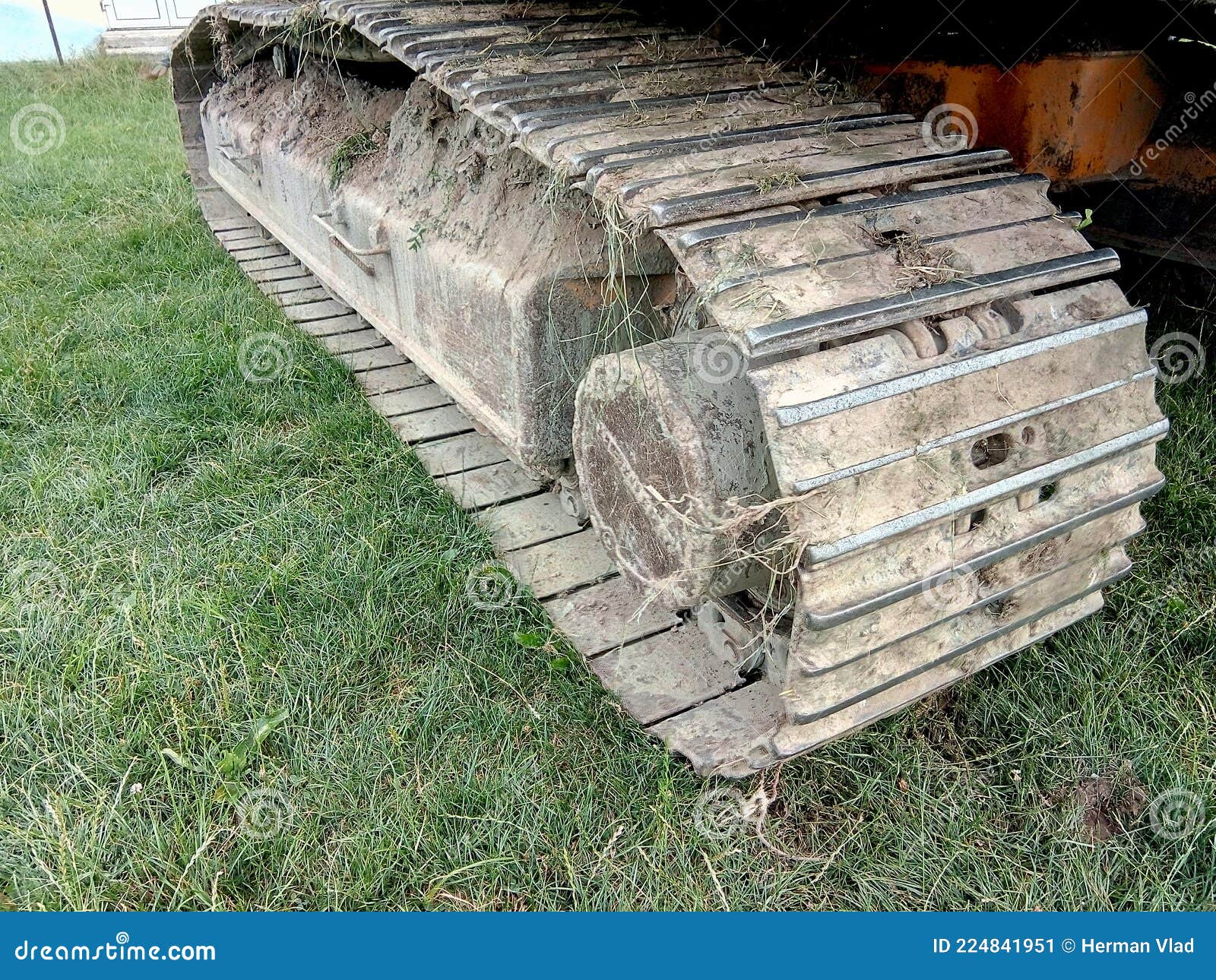 The tracks of an excavator stock image. Image of construct - 224841951