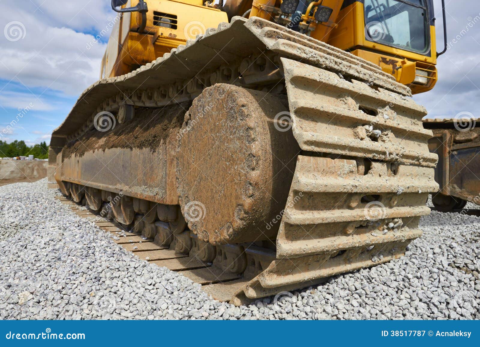 Tracks of an excavator stock image. Image of ground, industry - 38517787