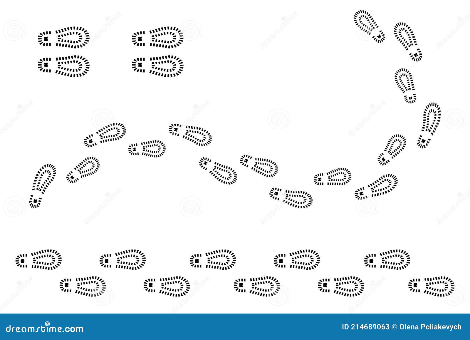 Tracks Footprints for Print Design. Stock Vector Image Stock Vector ...