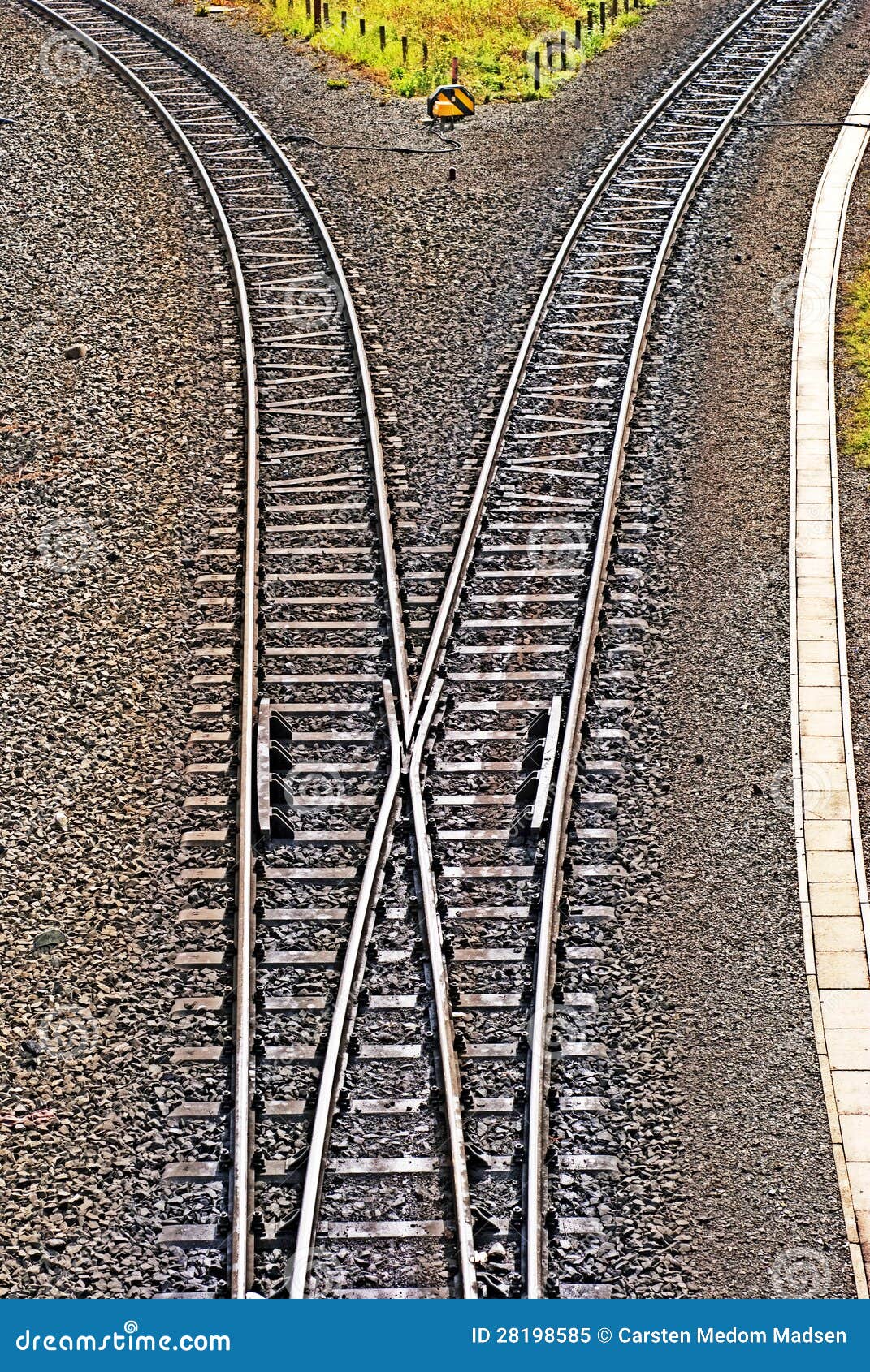 Tracks Going Left and Right Stock Image - Image of transportation ...
