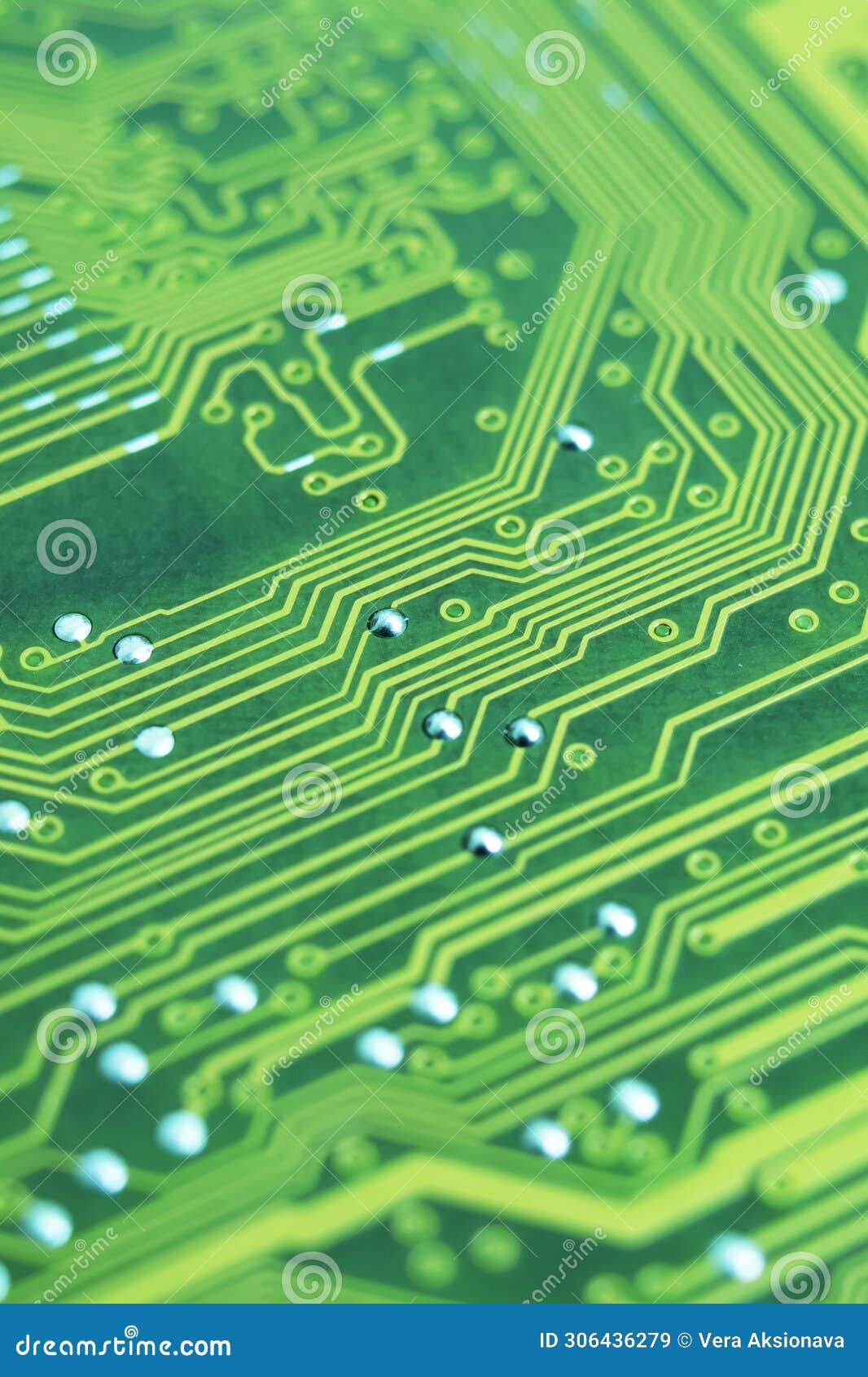 Tracks on the Green PCB Close Up Stock Image - Image of system, monitor ...