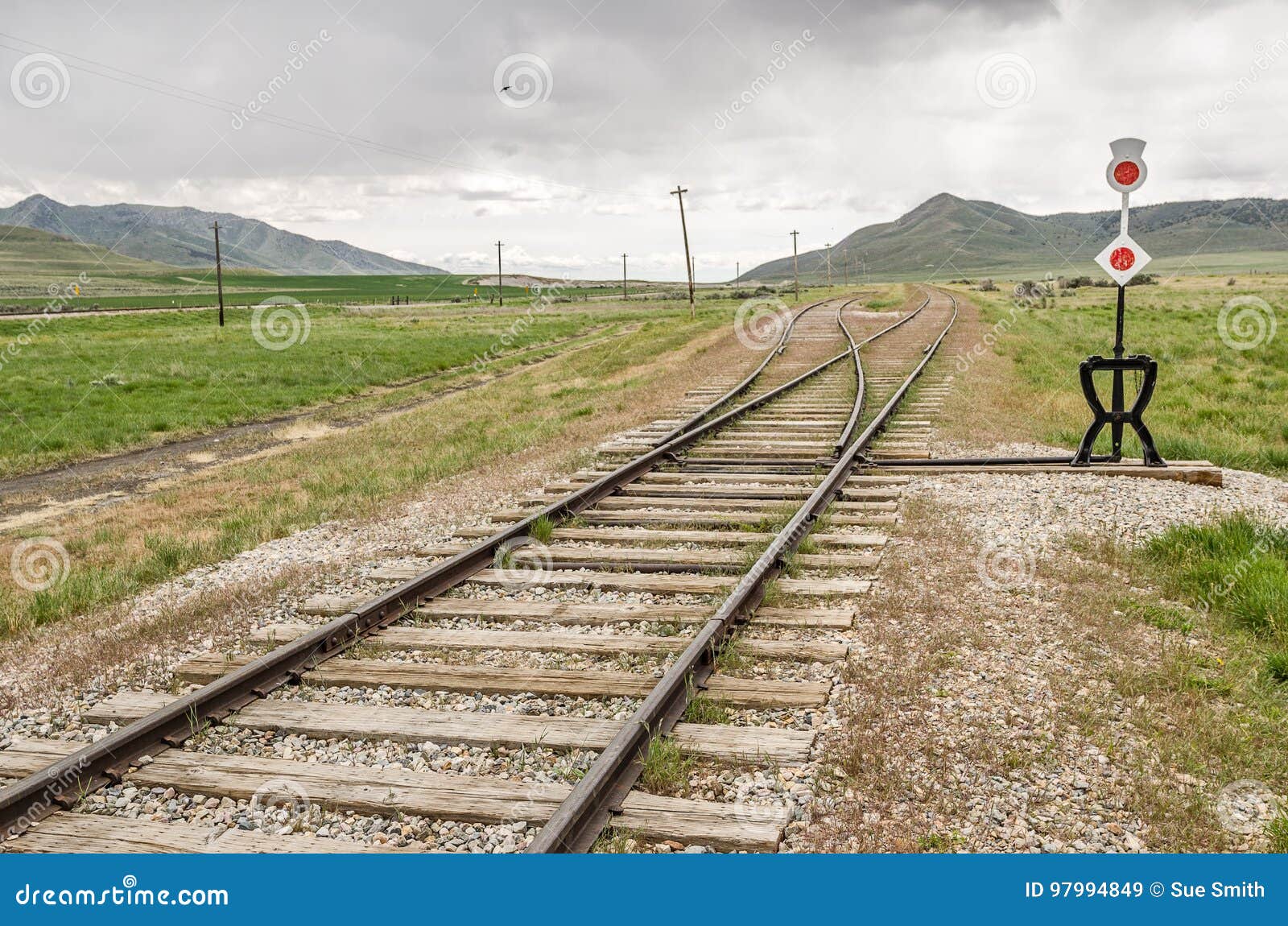 Tracks Heading West stock image. Image of information - 97994849