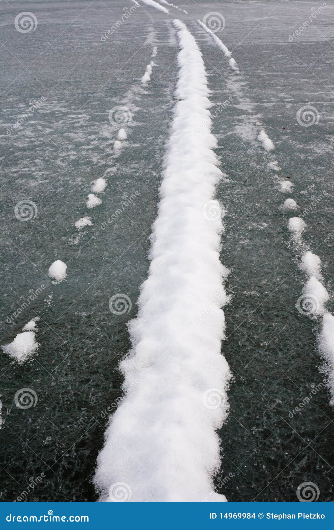 Tracks on Ice Surface stock photo. Image of frosty, traction - 14969984