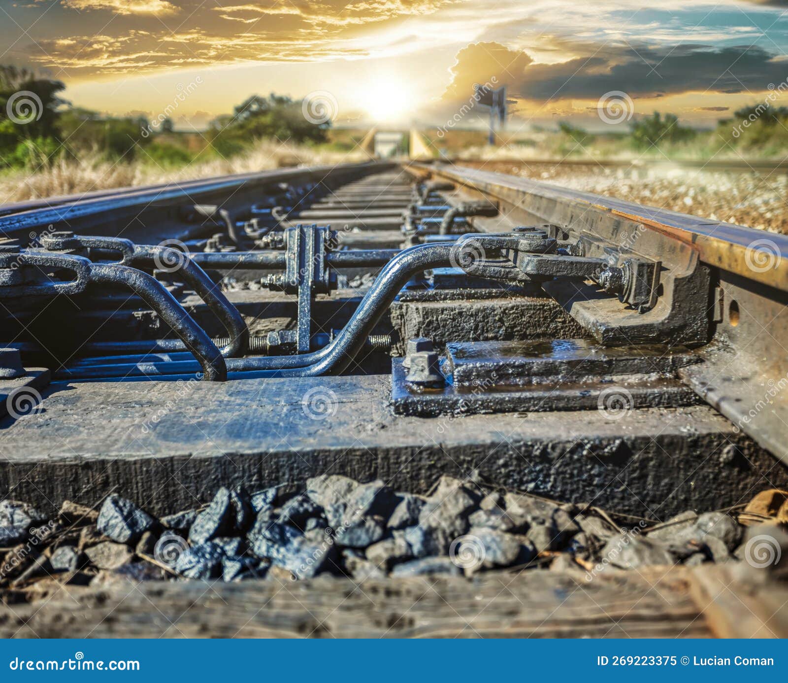 Tracks mechanism stock image. Image of industrial, traffic - 269223375