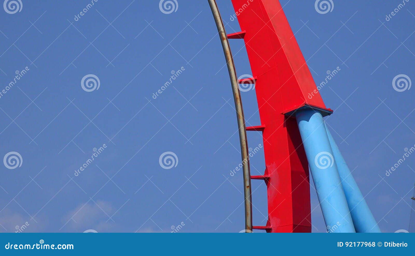 Tracks and Rail of Roller Coaster Stock Photo - Image of coaster, park ...