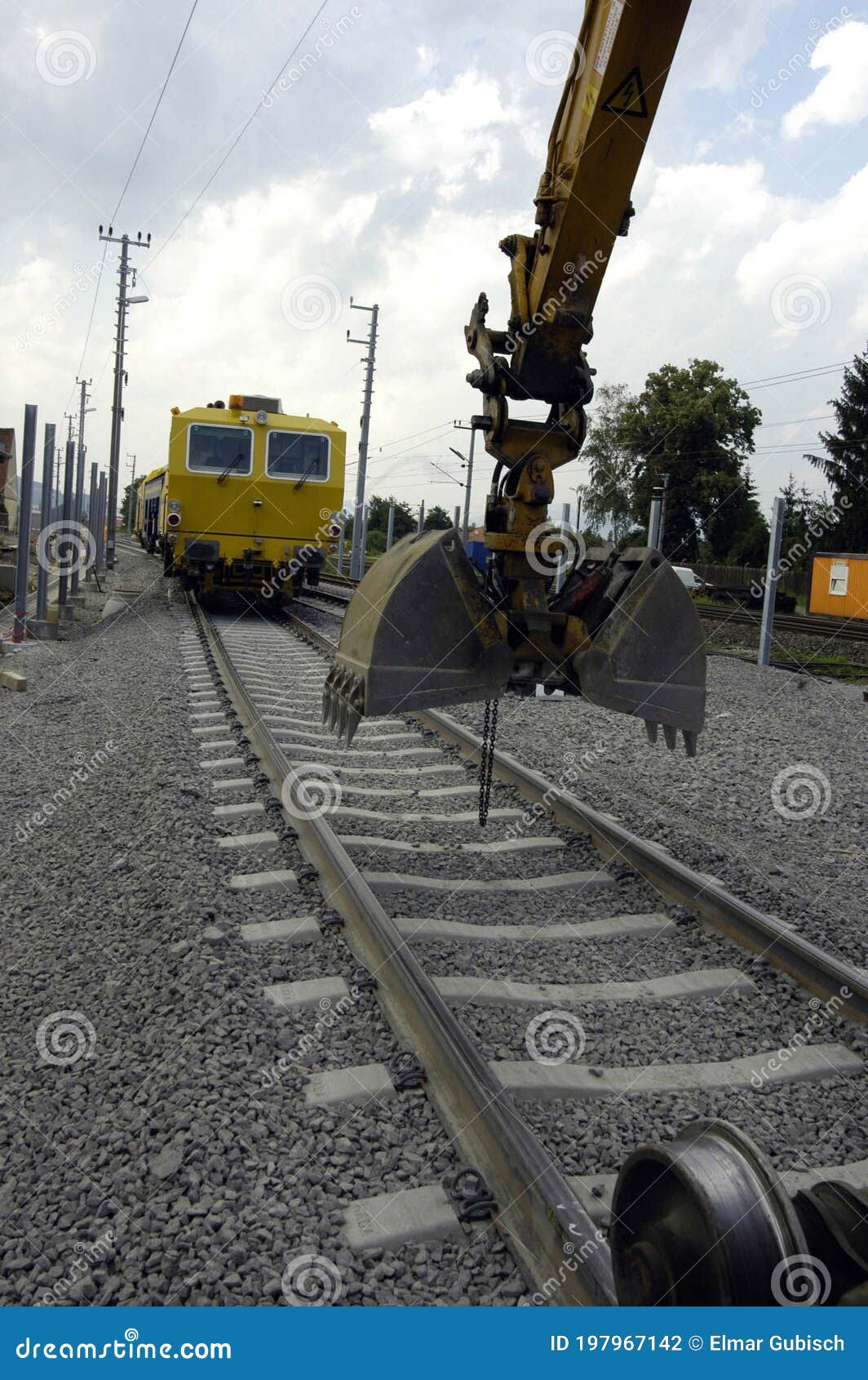 Tracks and Rails in Railroad Construction Stock Photo - Image of ...