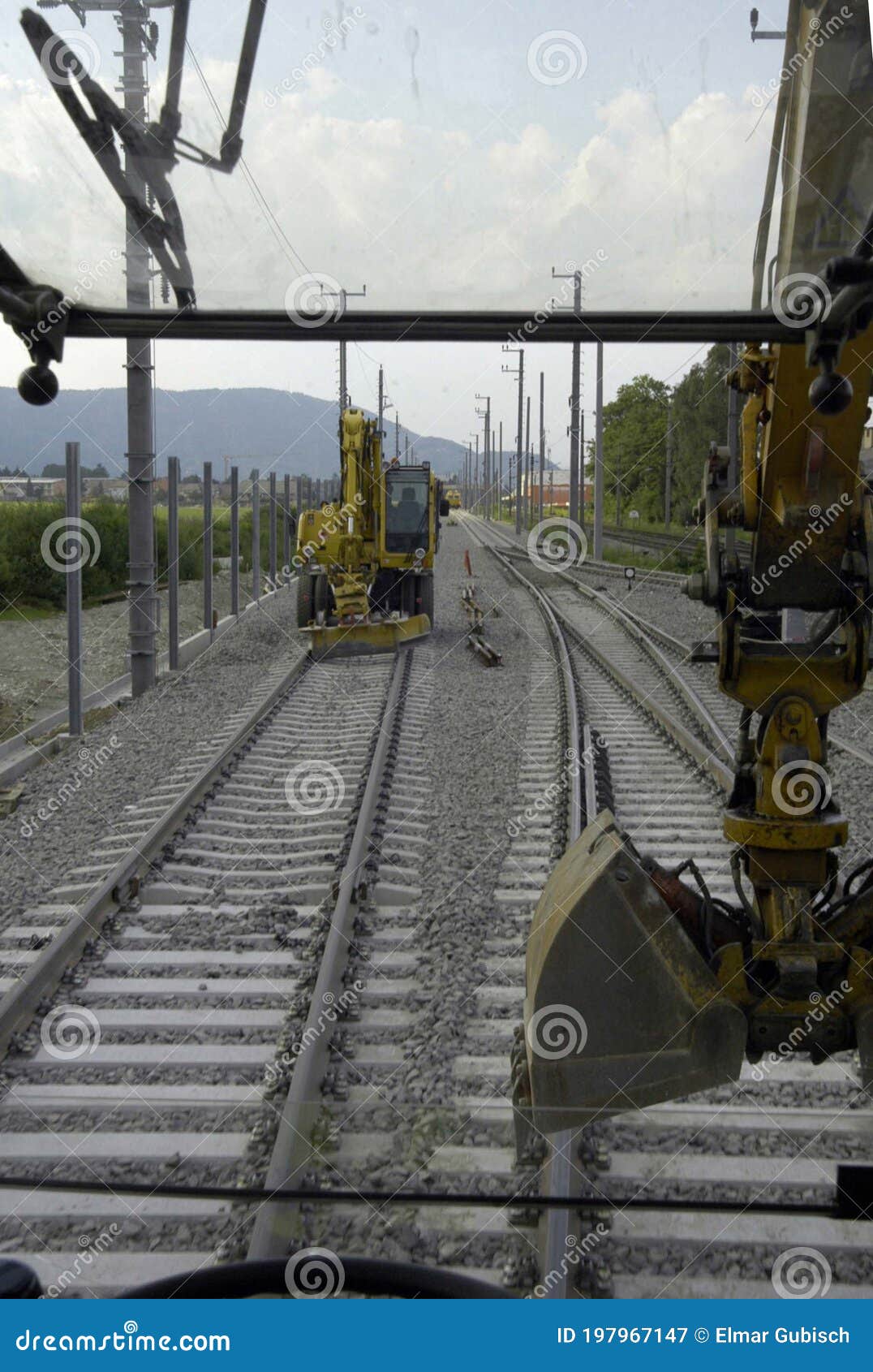 Tracks and Rails in Railroad Construction Stock Image - Image of ...