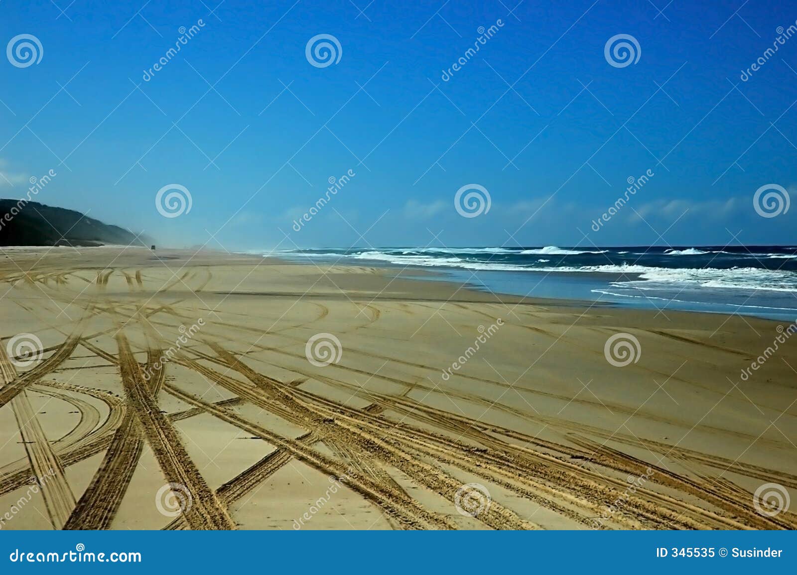 Tracks in the Sand stock image. Image of australia, beach - 345535
