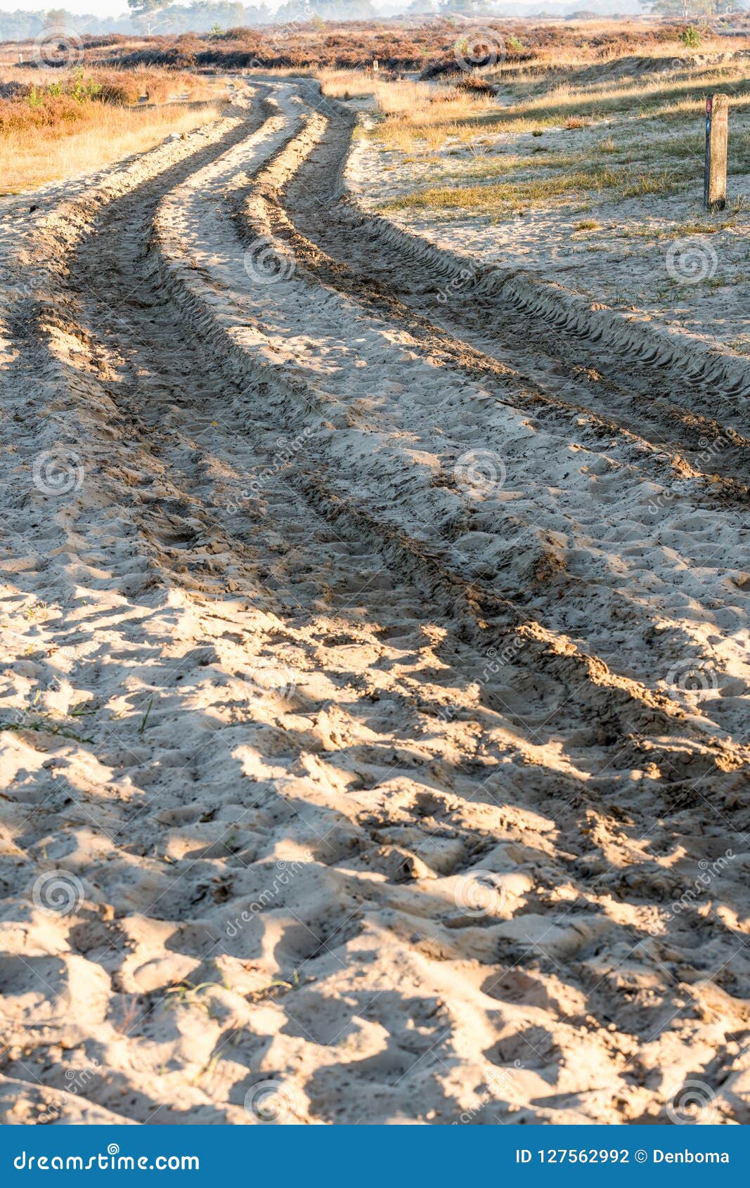 Tracks in the sand stock photo. Image of pattern, truck - 127562992