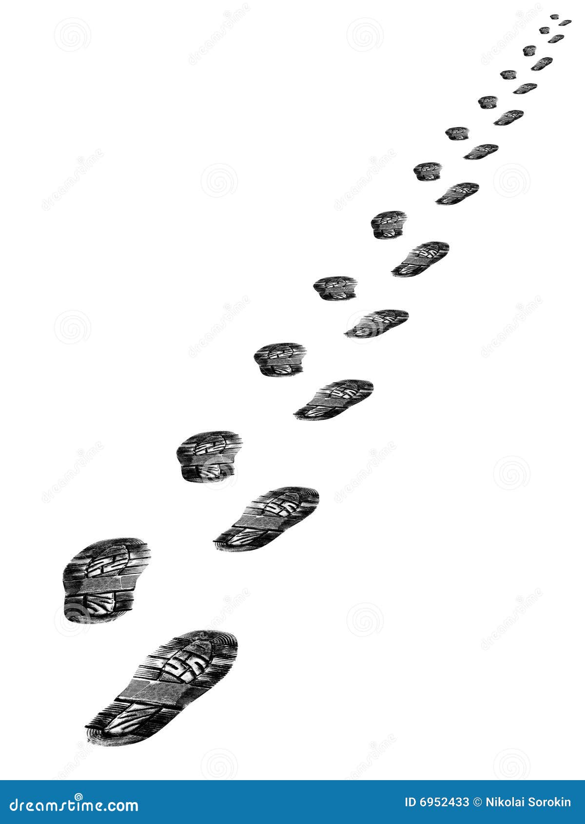 Tracks of shoes stock image. Image of imitation, foot - 6952433