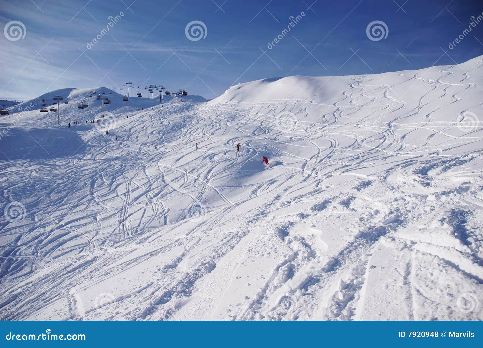 Tracks on the snow stock photo. Image of track, winter - 7920948