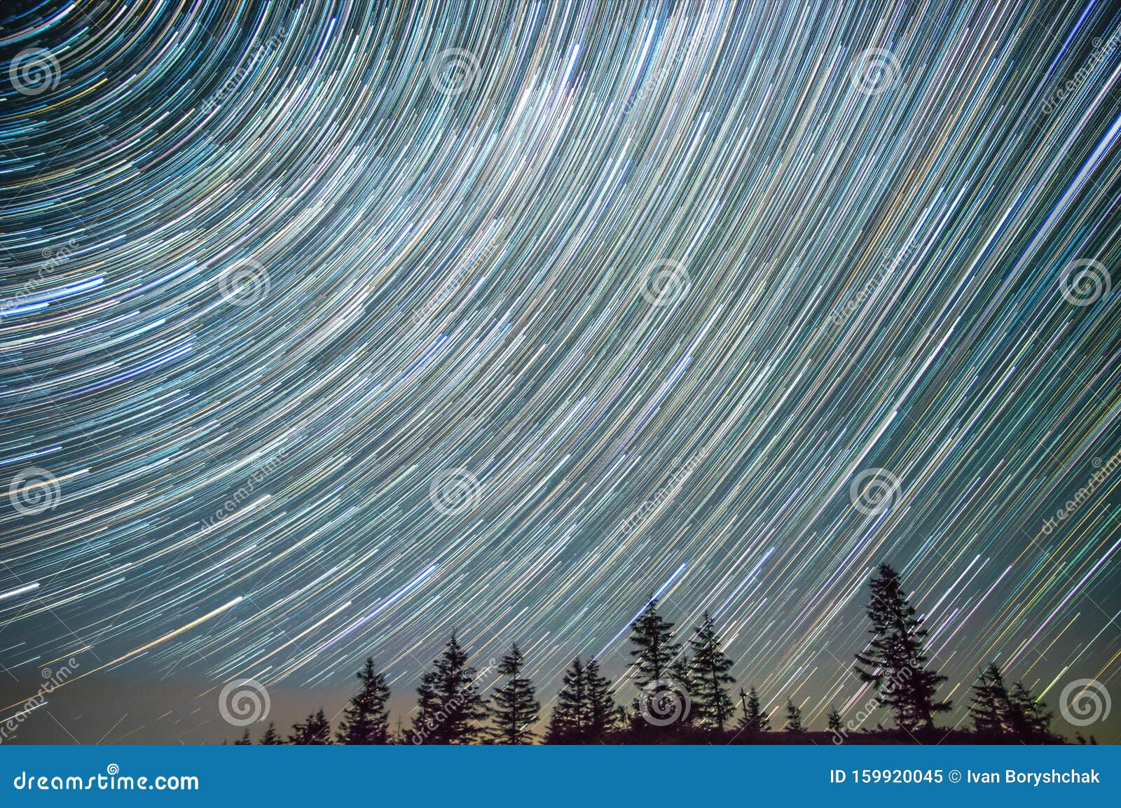 Tracks of Stars in the Night Sky Stock Image - Image of celestial ...