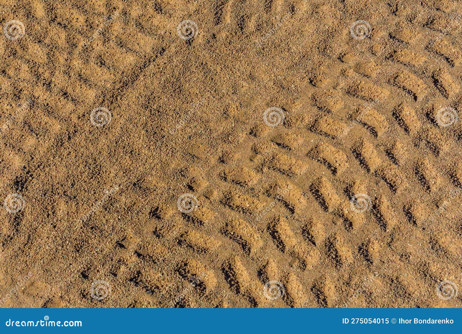 Tracks of the Tires on a Sand in Desert Stock Image - Image of dust ...