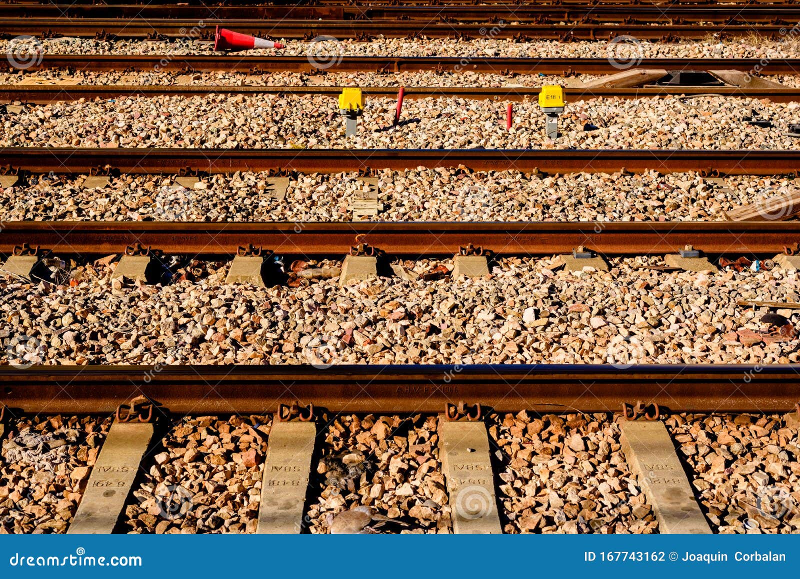 Tracks of a Train Near a Station Stock Photo - Image of passenger, road ...