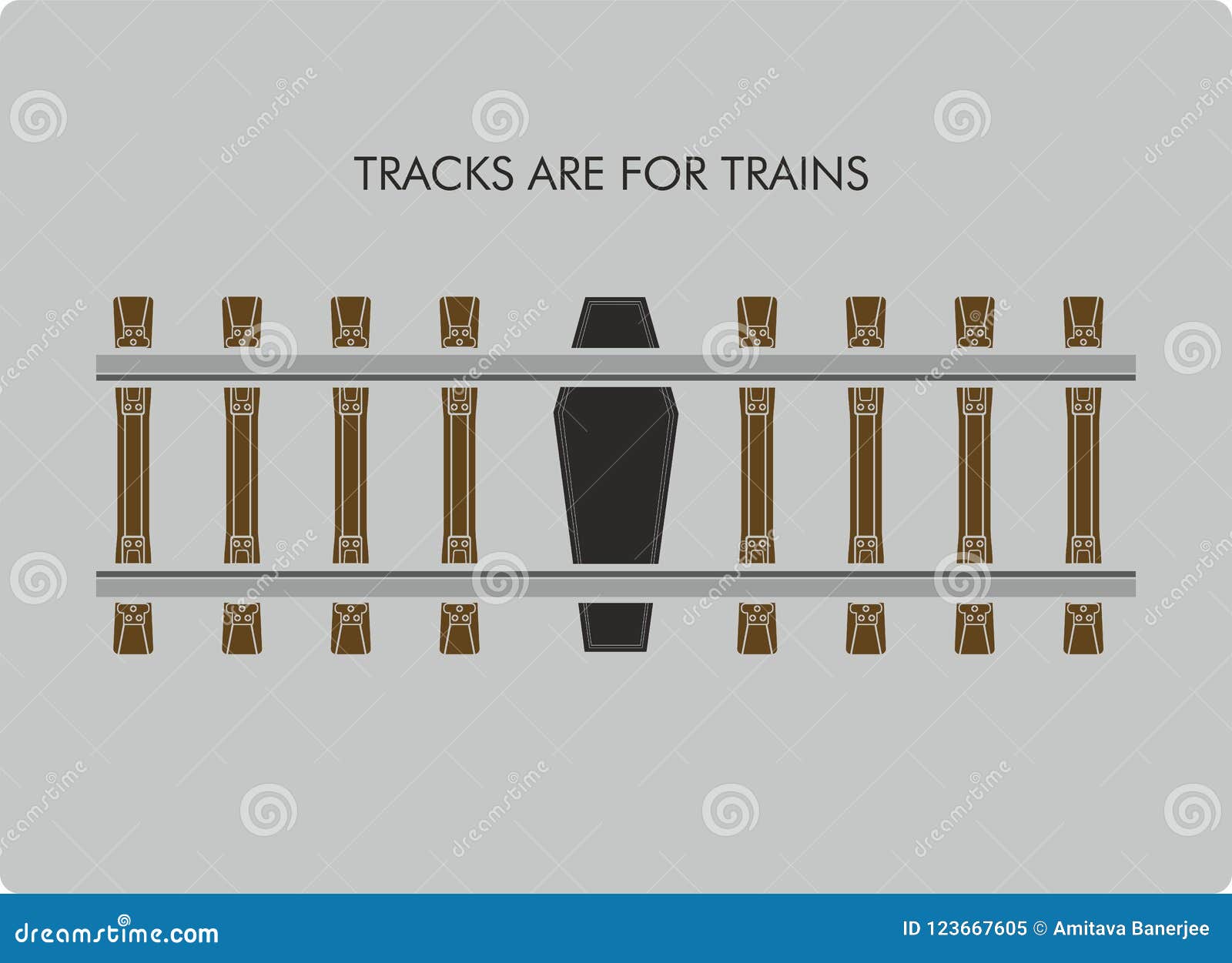 Tracks are for Trains Do Not Trespassing Stock Illustration ...