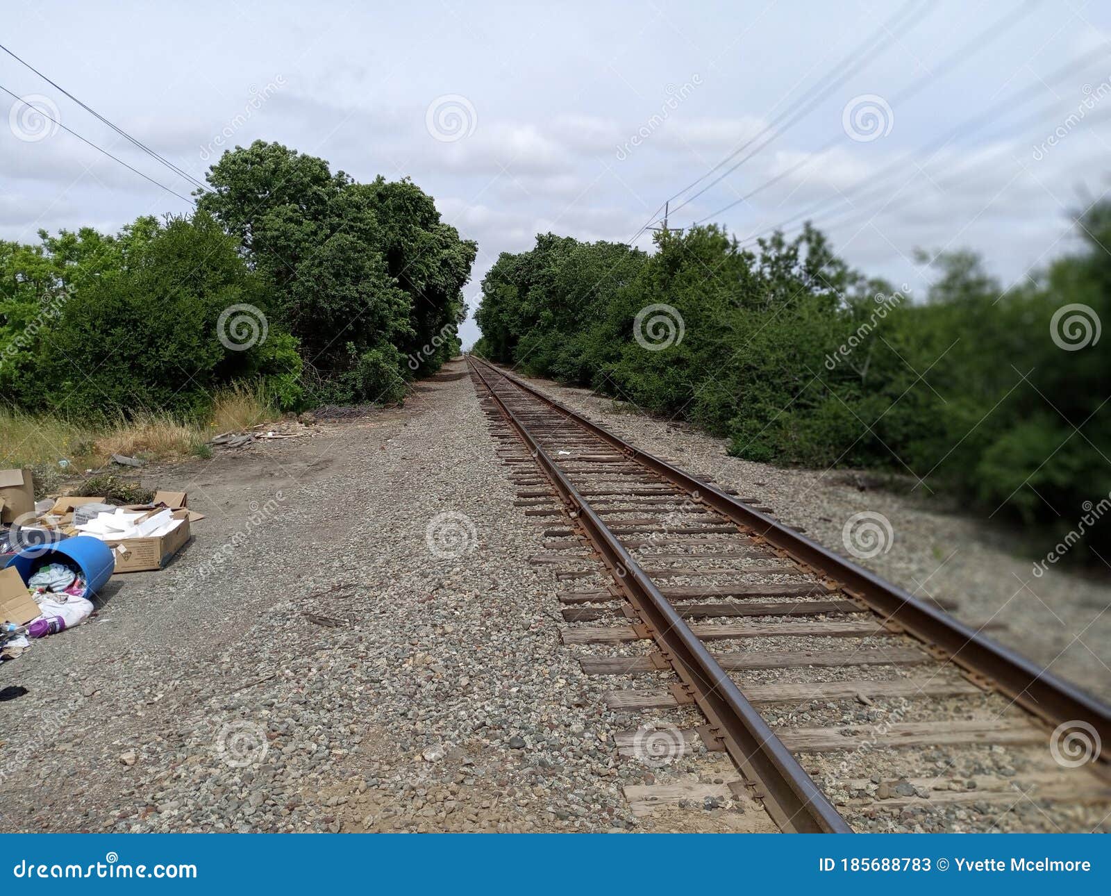 Tracks and trash stock image. Image of tracks, locomotive - 185688783