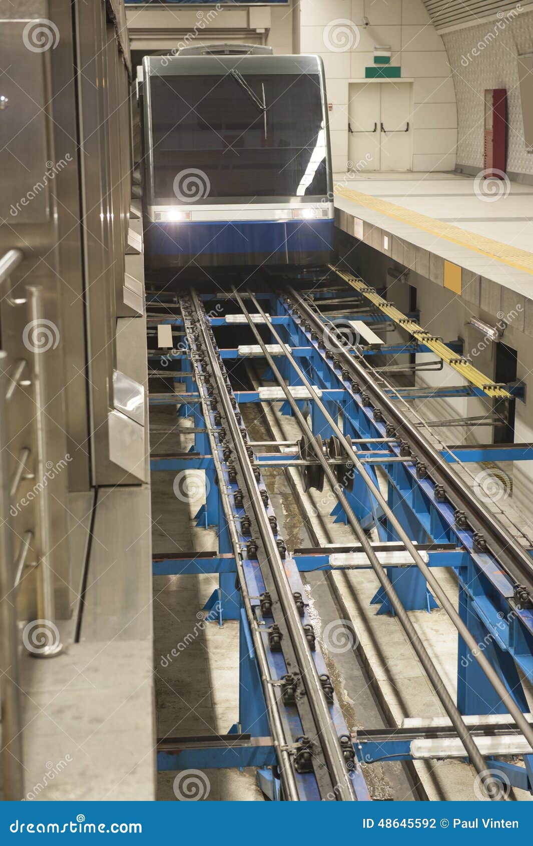Tracks at an Underground Metro Station Stock Photo - Image of ...