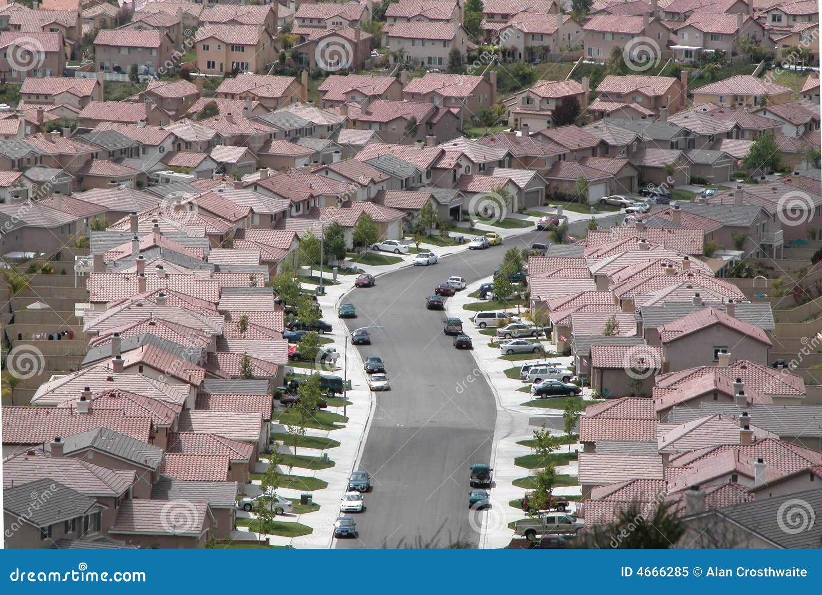 Tract Housing stock image. Image of suburbia, street, streets - 4666285