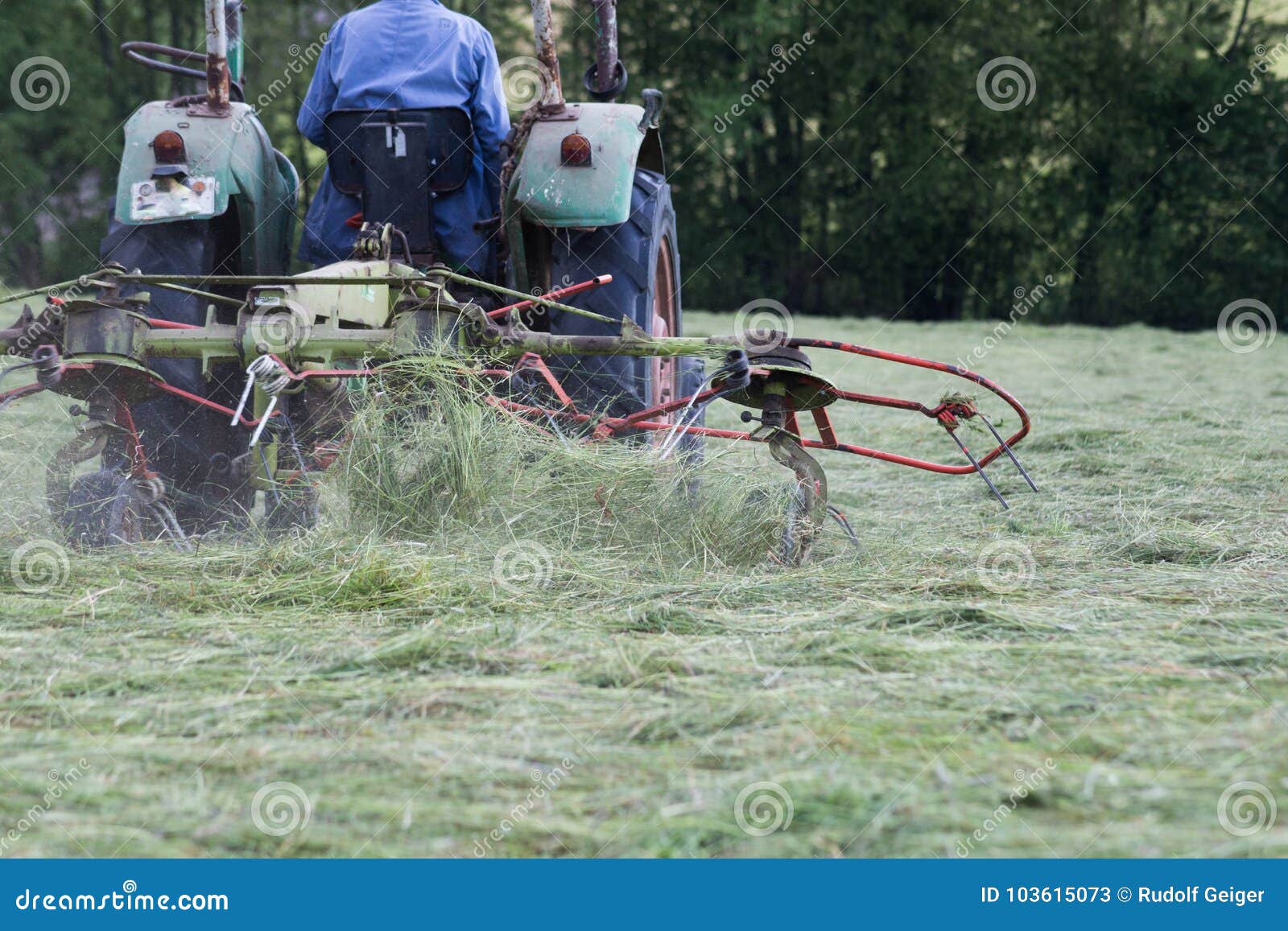 Tracteur de fenaison image stock. Image du fermier, agriculture - 103615073