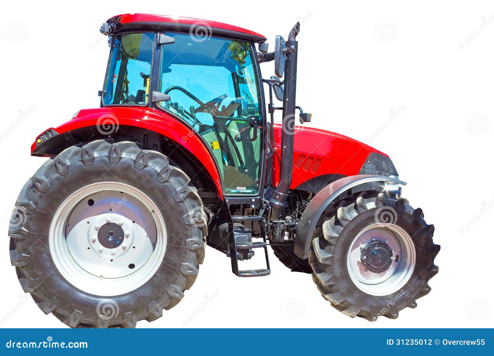 Tracteur rouge photo stock. Image du industrie, environnement - 31235012