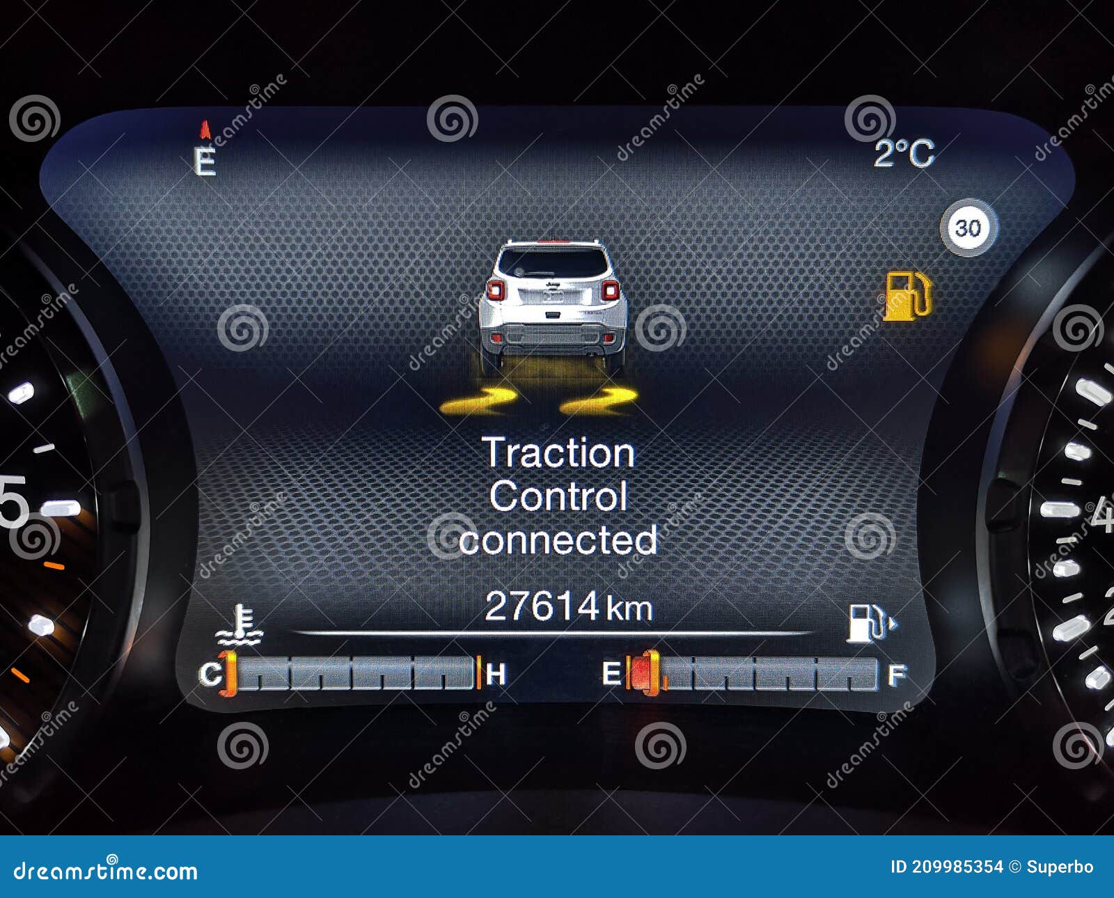 Traction Control Car Information Display Stock Photo - Image of engine ...