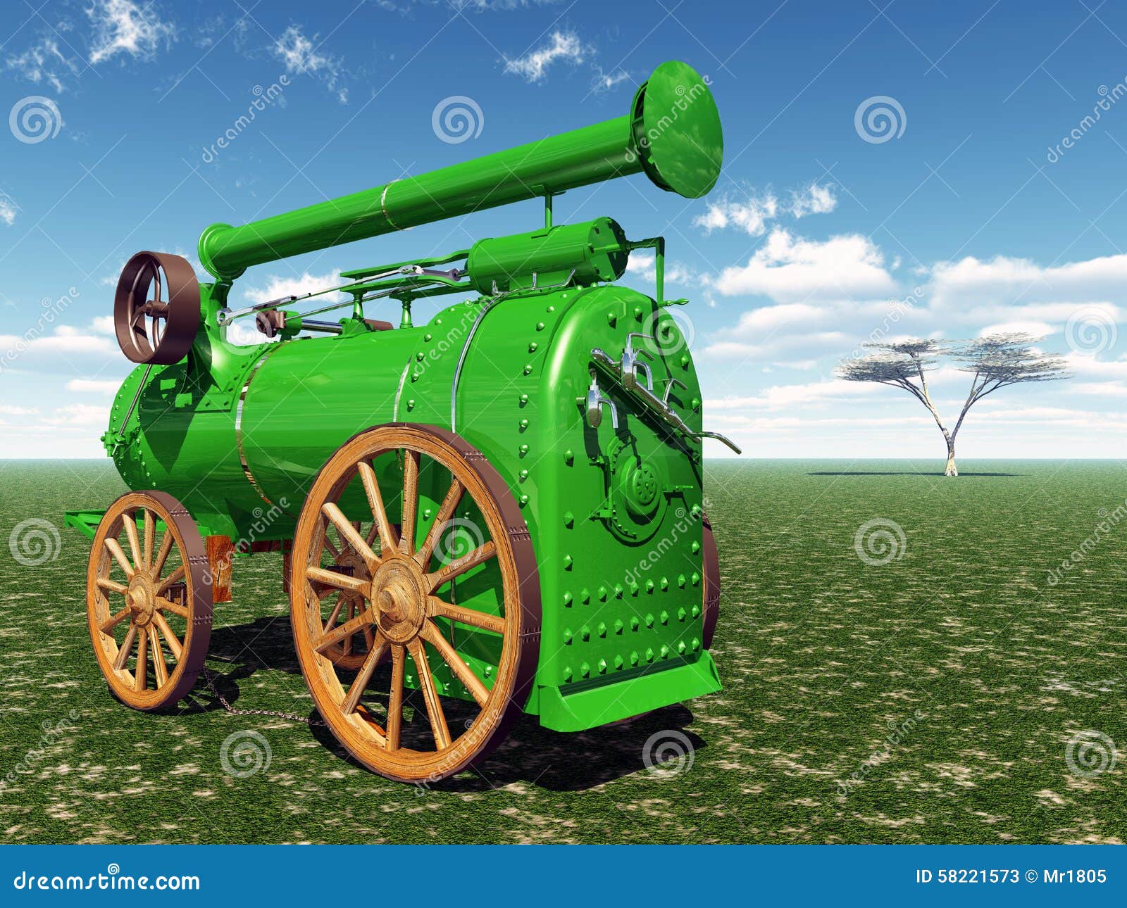 Traction Engine Vector Illustration | CartoonDealer.com #38115478