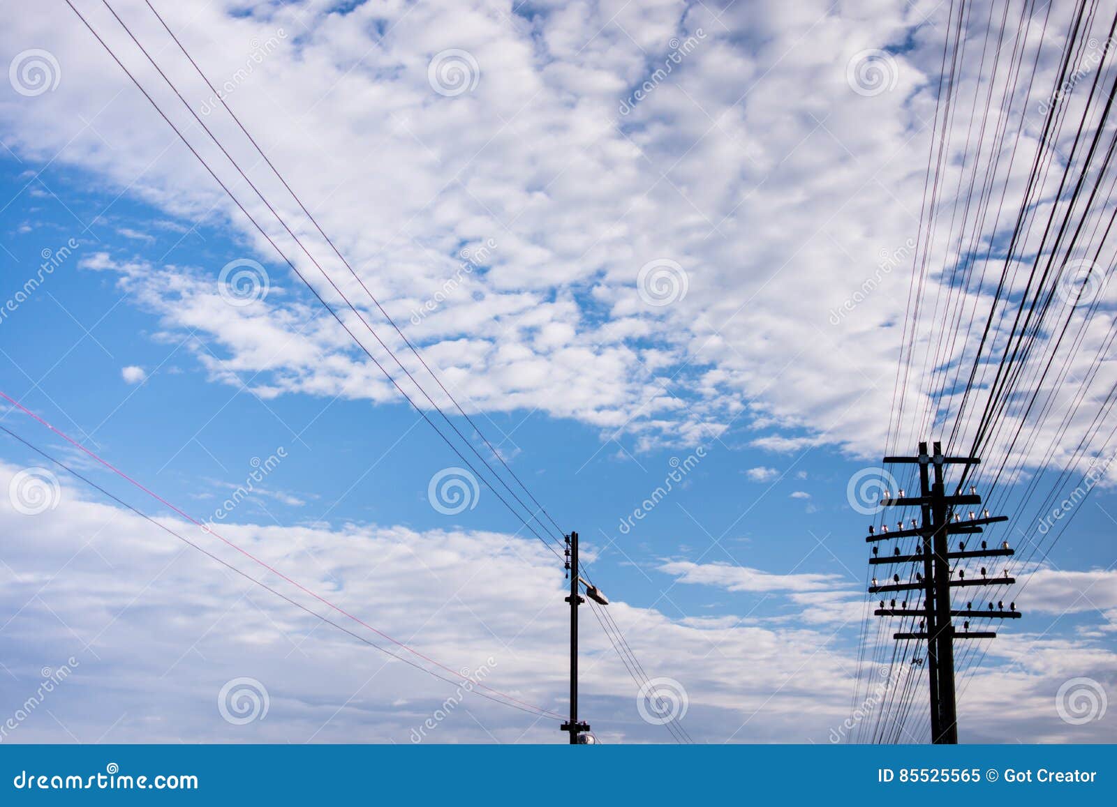 Traction Power Line Rail Corridor. Railroad Tracks. In The Distance ...