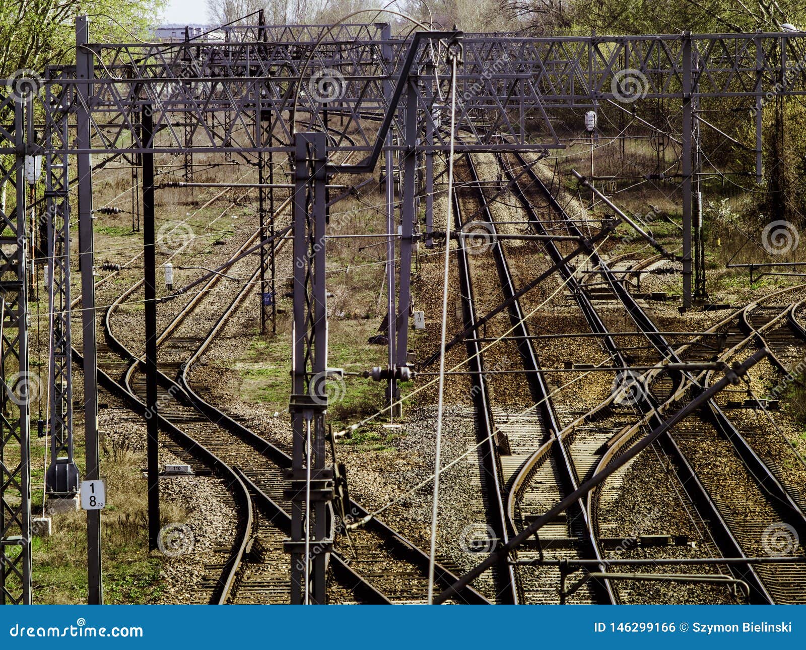 Traction and Railway Infrastructure Stock Photo - Image of power ...