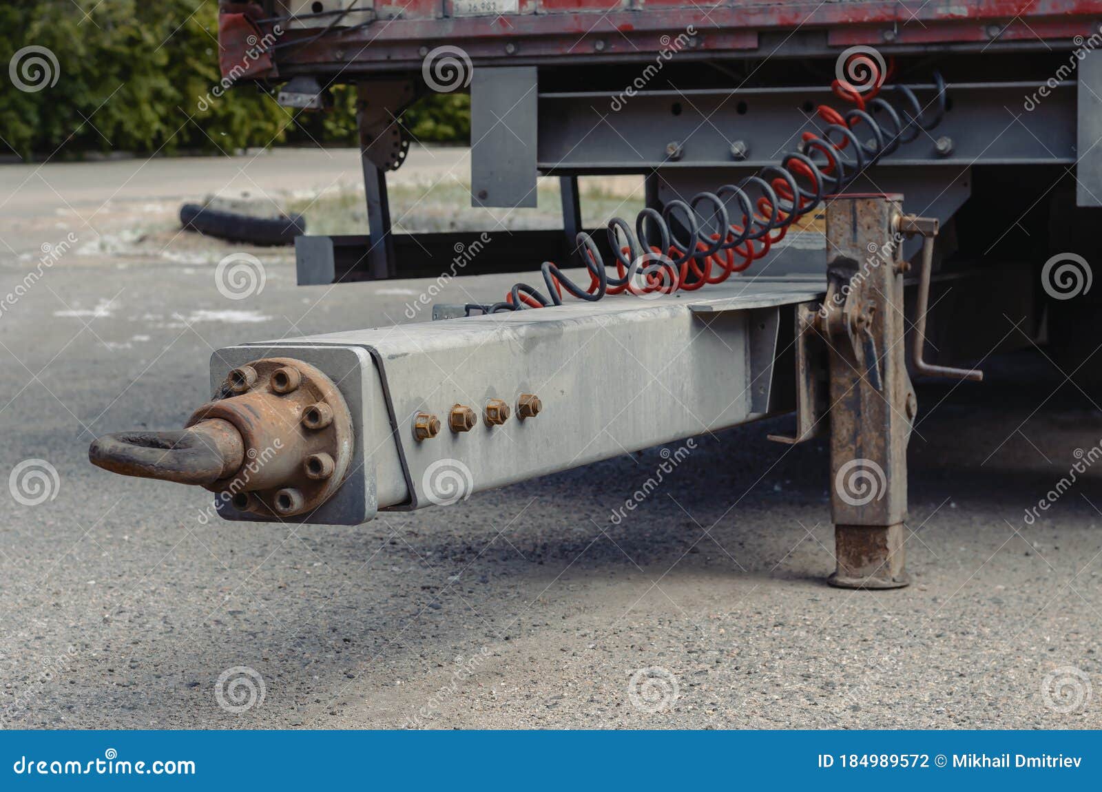 Traction - Trailer Coupling of a Lorry Trailer Stock Photo - Image of ...