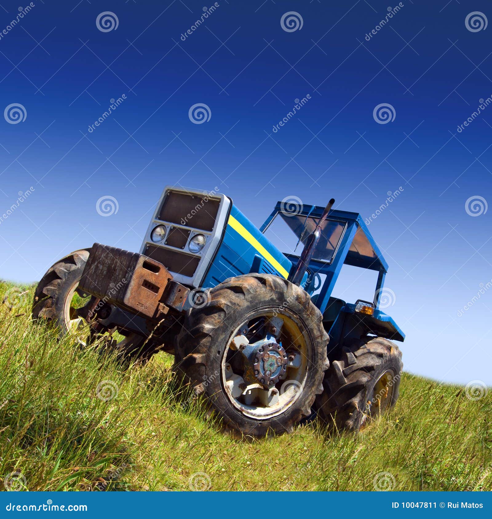 Tractor stock image. Image of tires, equipment, blue - 10047811
