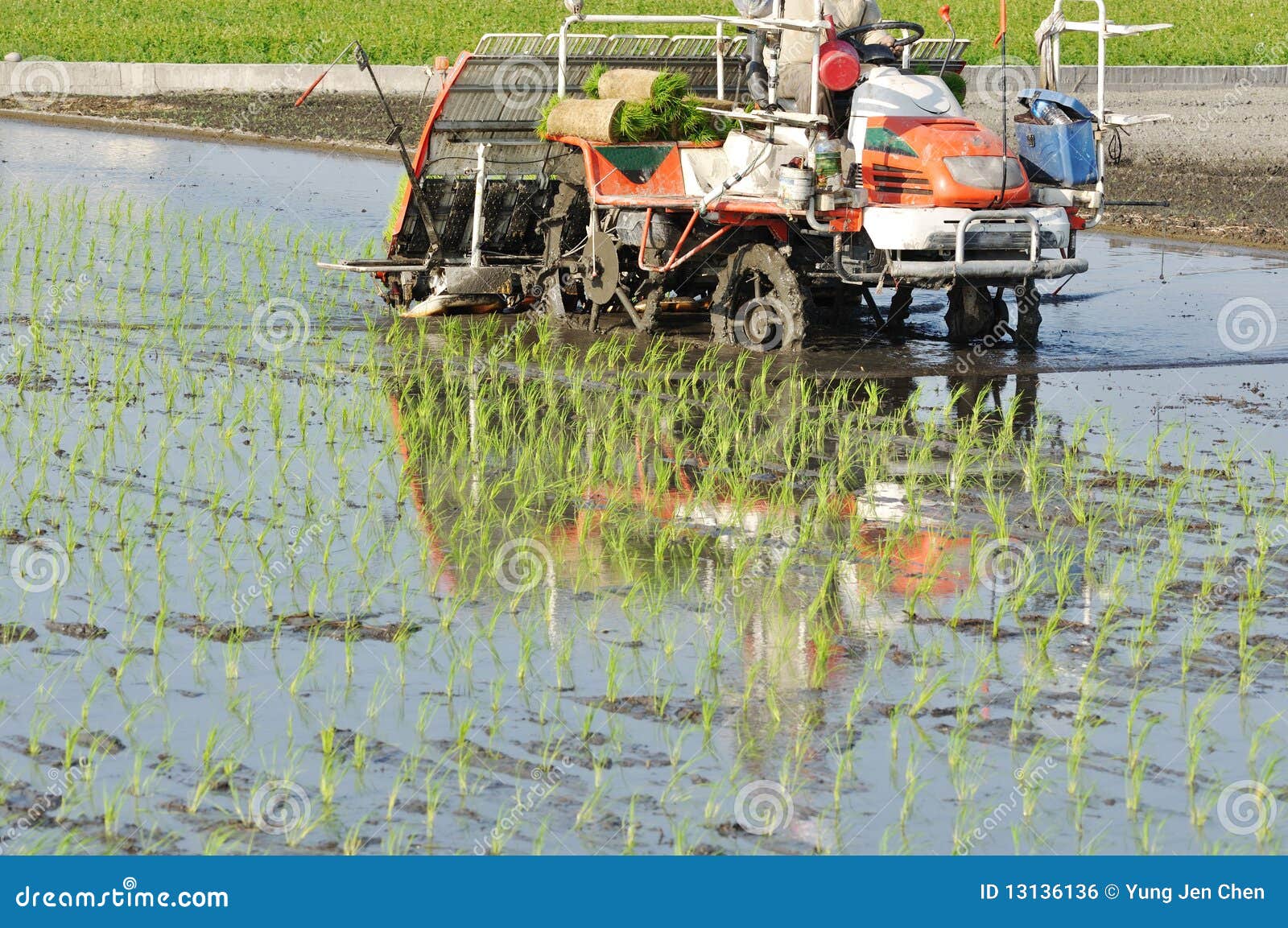 A tractor stock photo. Image of harvest, chinese, traditional - 13136136