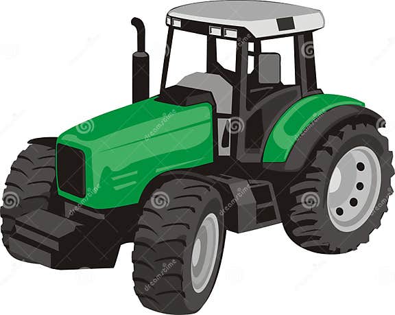 Tractor stock vector. Illustration of wheel, diesel, crop - 13378362