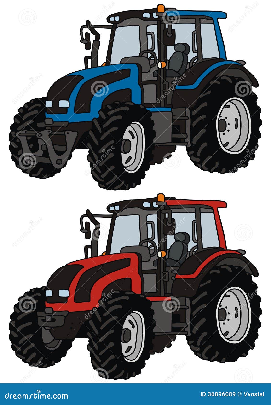 Tractor ilustración del vector. Ilustración de motor - 36896089