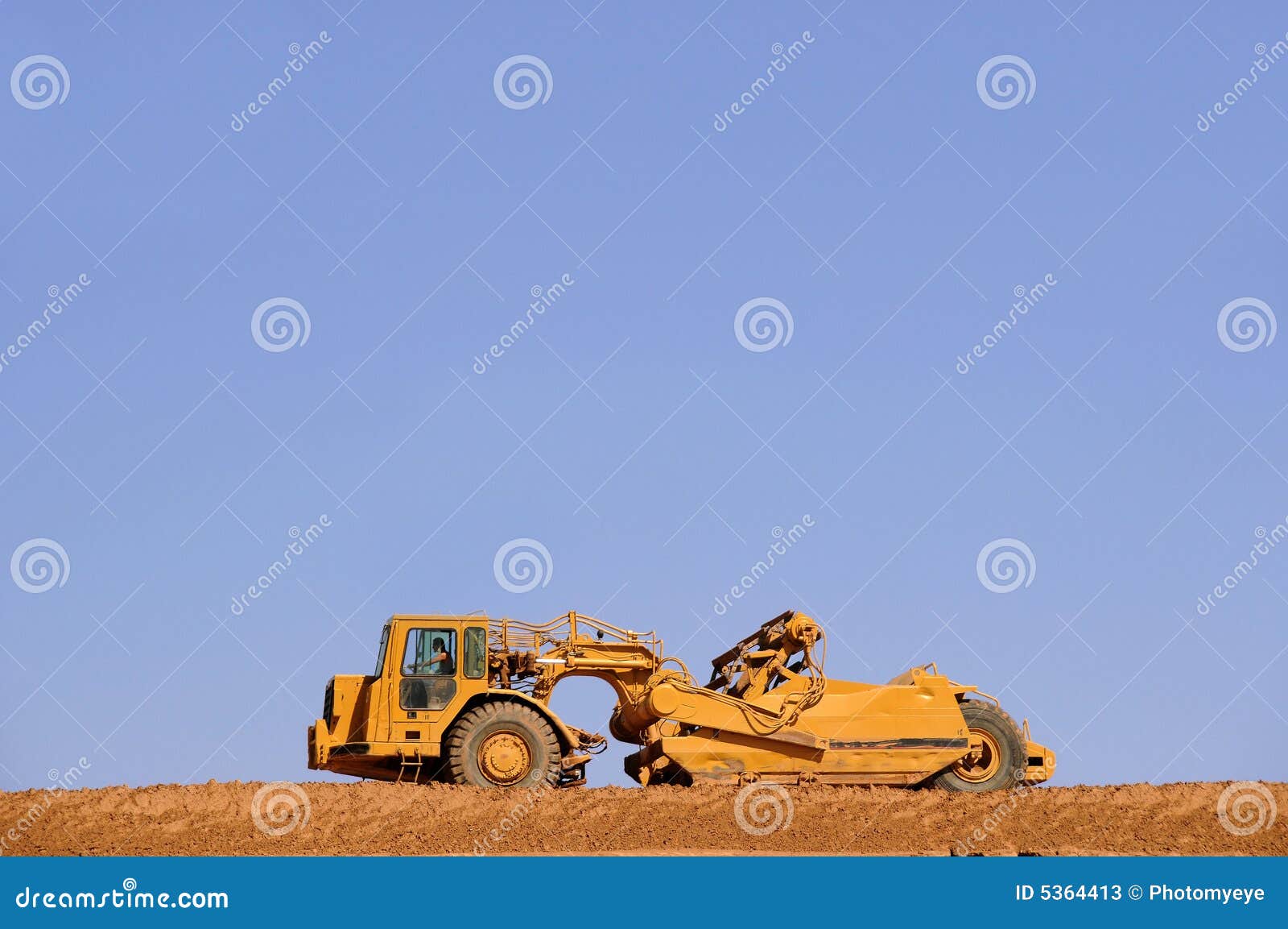 Tractor stock image. Image of scraper, scrape, leveler - 5364413