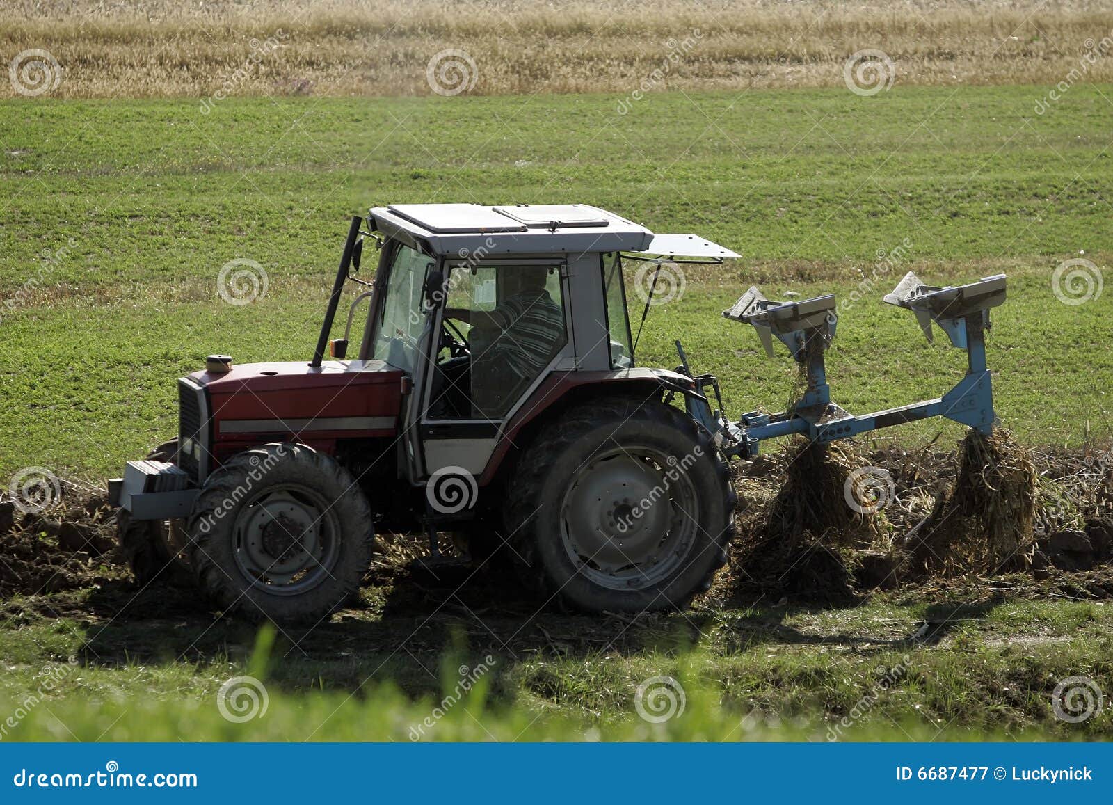 Tractor stock image. Image of working, farming, ground - 6687477