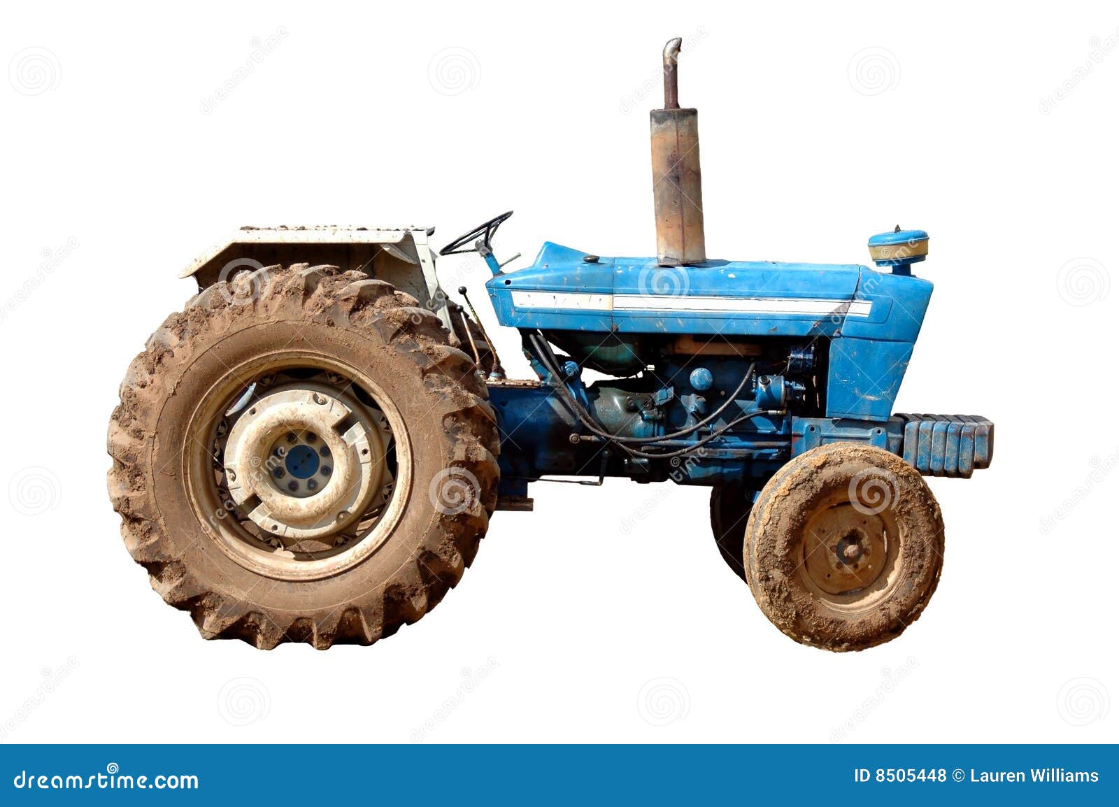 Tractor stock photo. Image of vehicle, dirty, rural, isolated - 8505448
