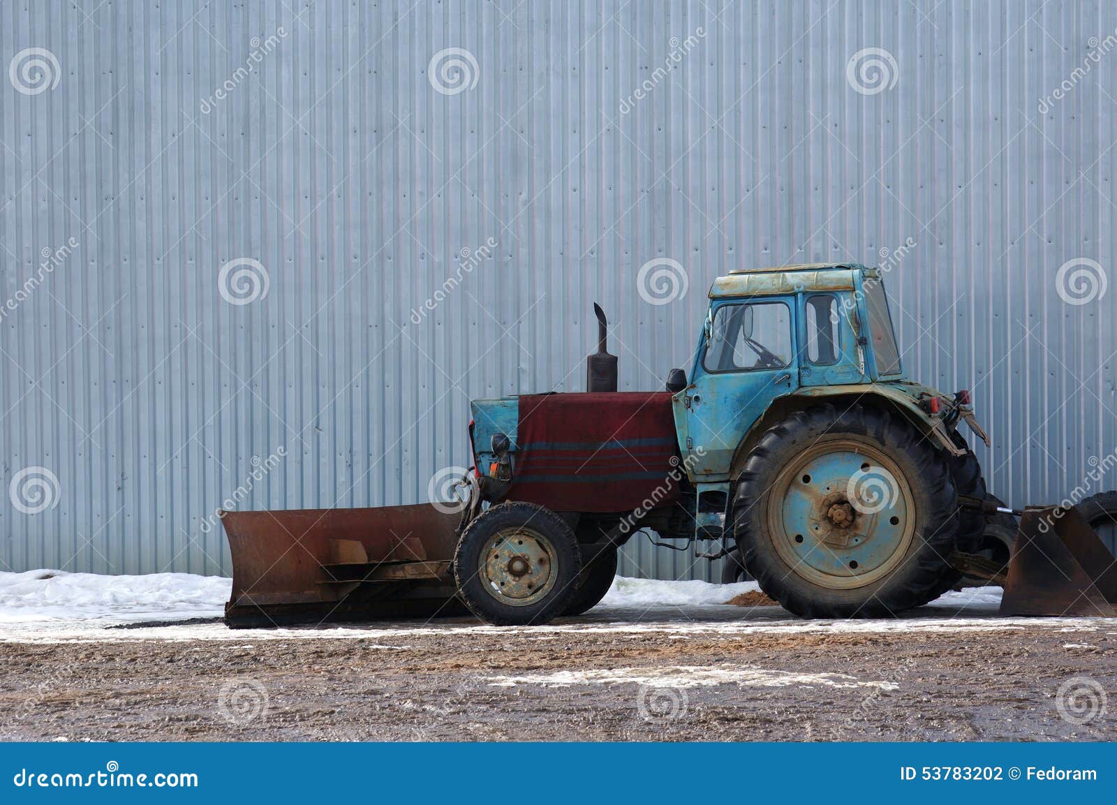 Tractor stock photo. Image of machinery, tractor, field - 53783202