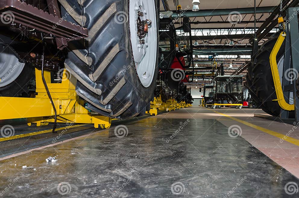 Tractor assembly line stock photo. Image of work, production - 38446794