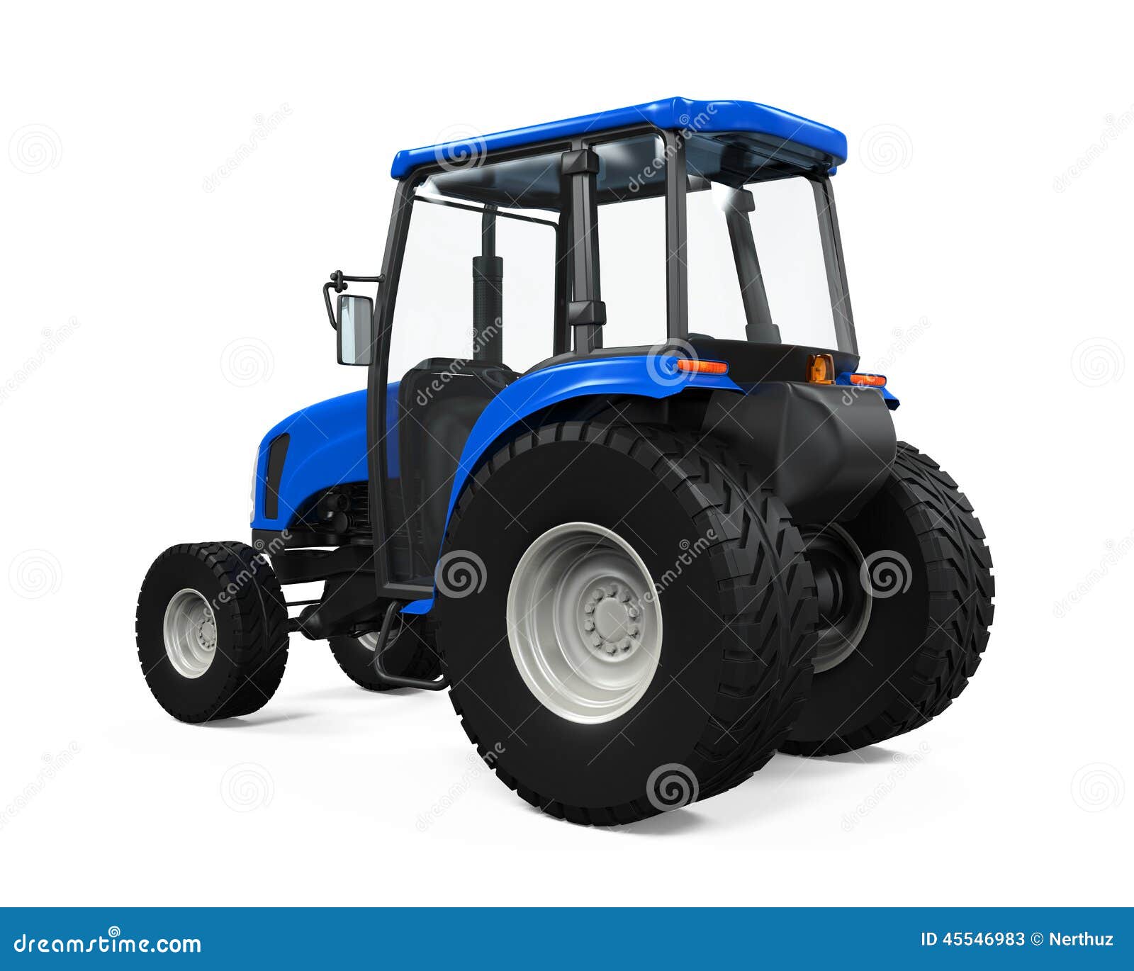 Tractor azul aislado stock de ilustración. Ilustración de industria ...