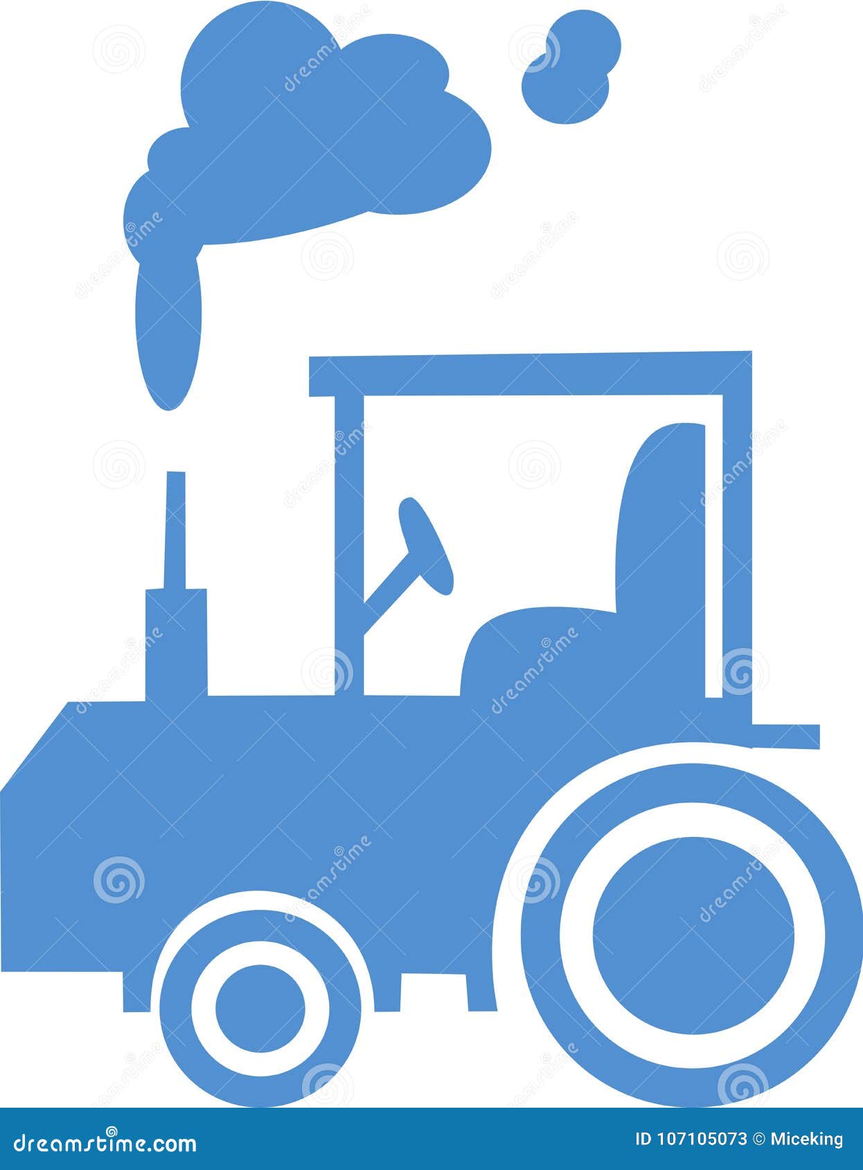 Tractor blue farm vector stock vector. Illustration of pictogram ...