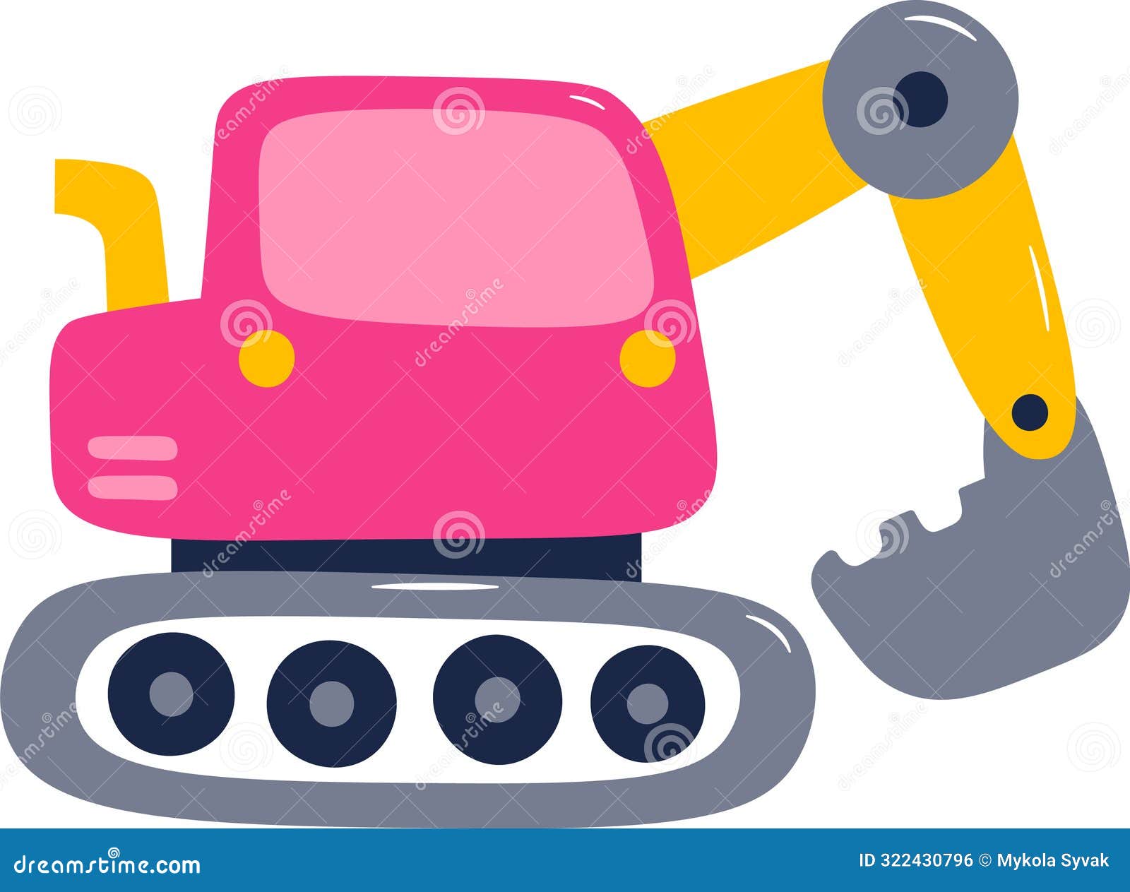 Tractor Cartoon Vehicle Vector Illustration | CartoonDealer.com #322430796