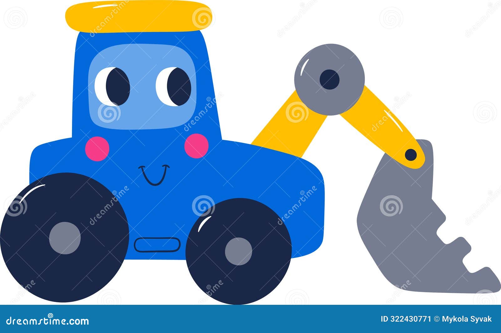 Tractor Character Cartoon Vehicle Stock Vector - Illustration of ...