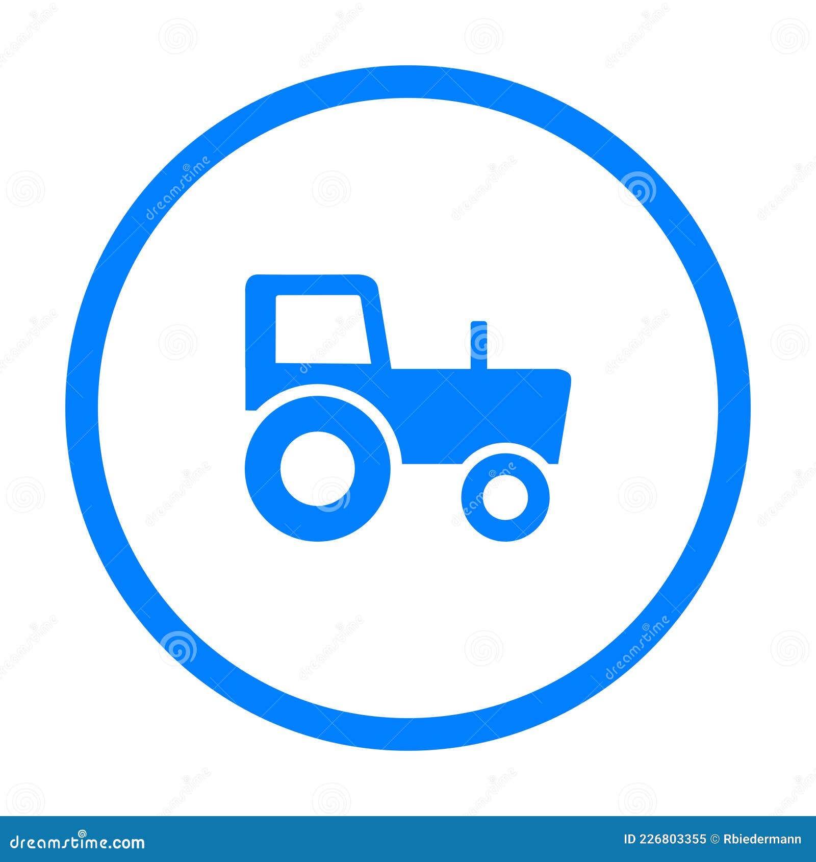 Tractor and circle stock vector. Illustration of line - 226803355