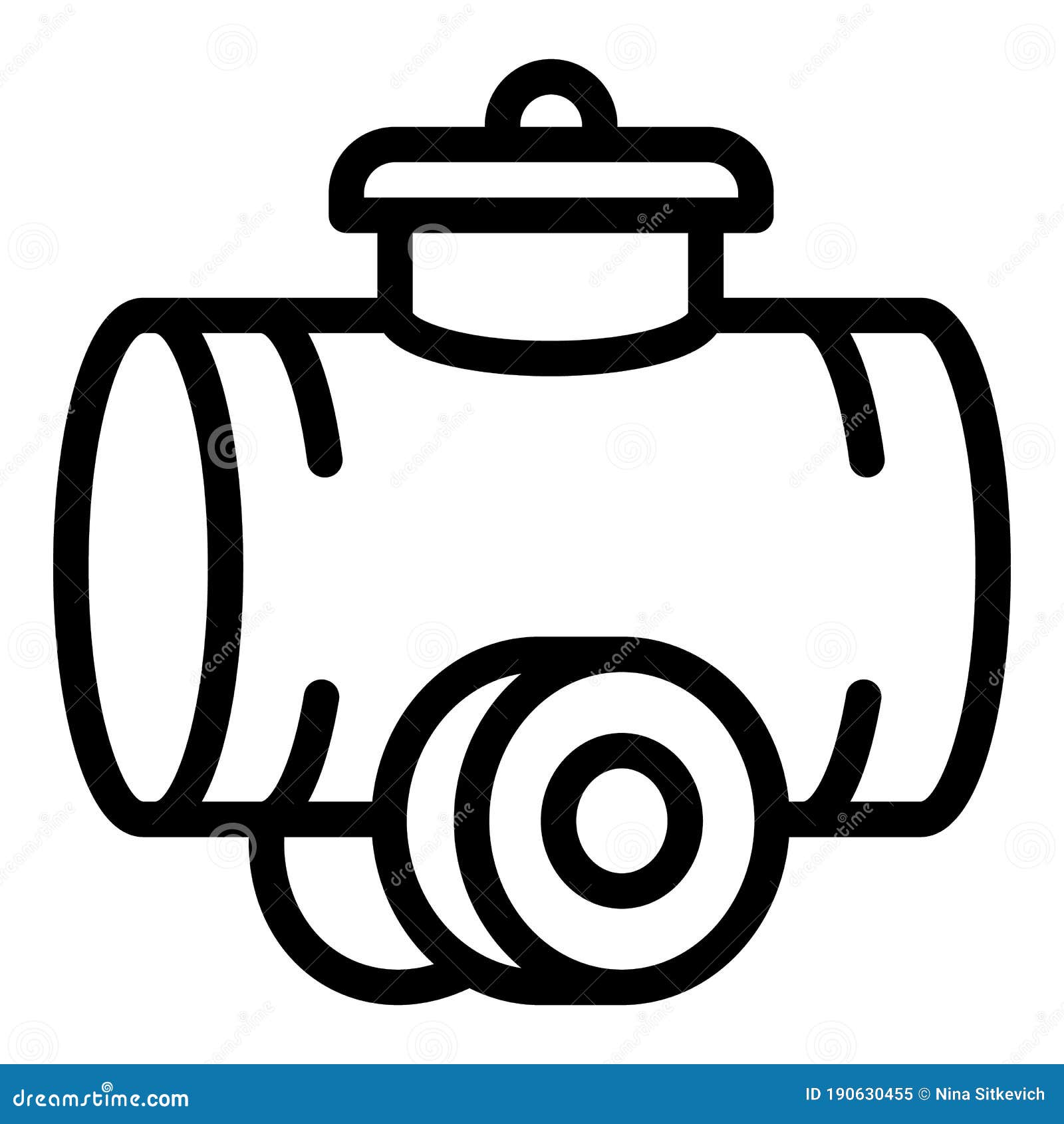 Tractor Cistern Icon, Outline Style Stock Vector - Illustration of ...