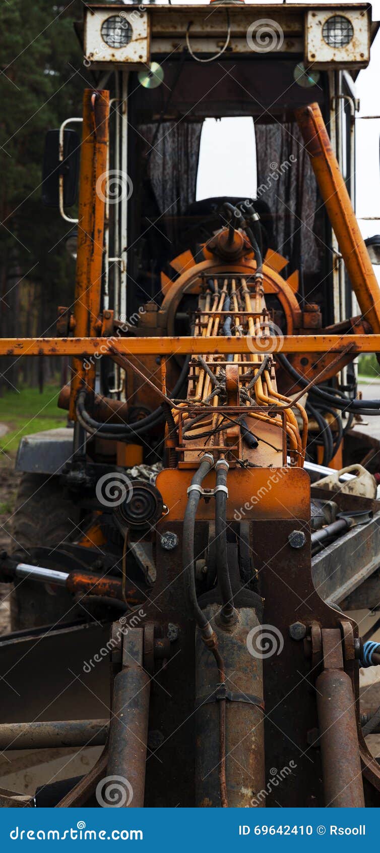 Tractor, close up stock photo. Image of machinery, color - 69642410