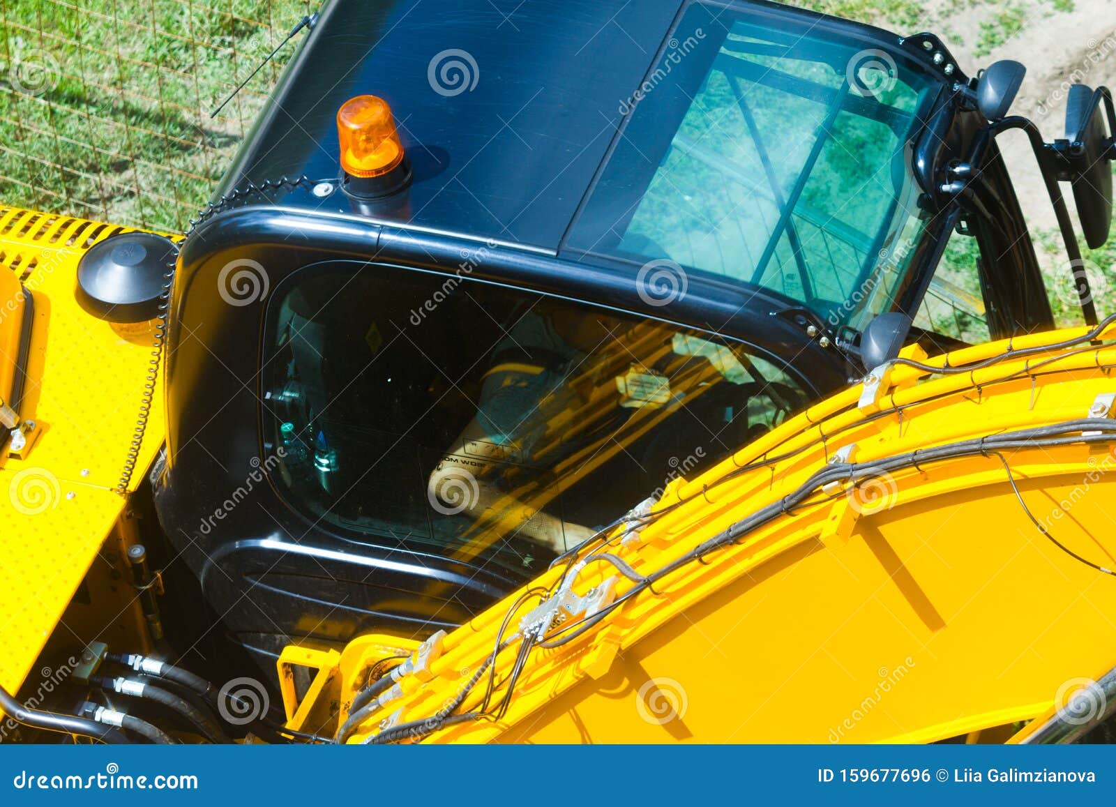Tractor close up stock photo. Image of loader, industry - 159677696