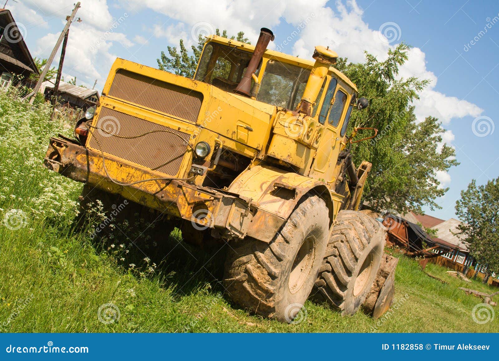 Tractor at countryside stock photo. Image of natural, agriculture - 1182858