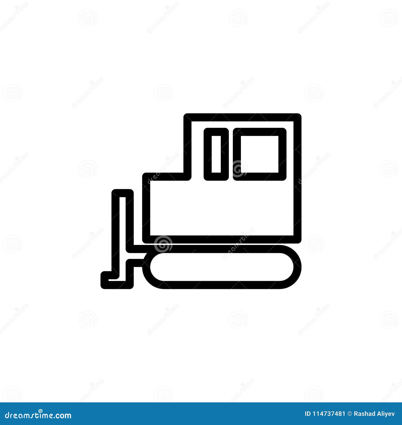 Tractor Crawler Icon. Element of Minimalistic Icons for Mobile Concept ...