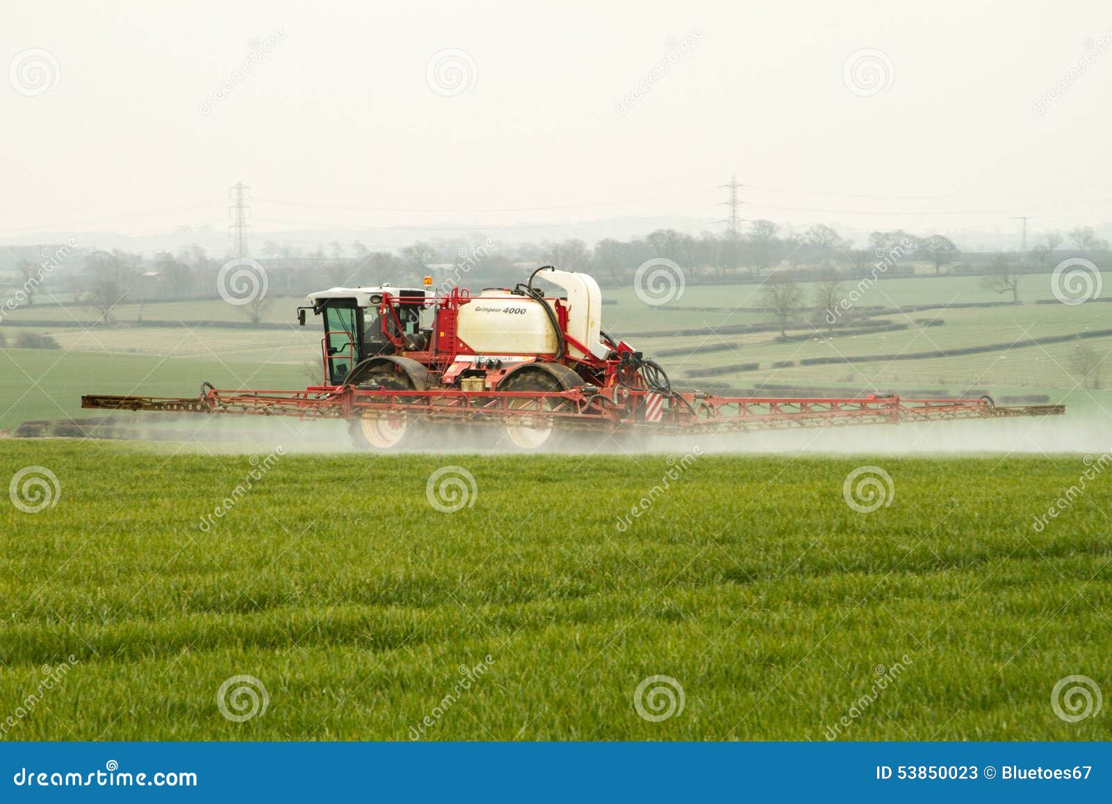 Tractor Crop Spraying in English Fields Editorial Stock Photo - Image ...