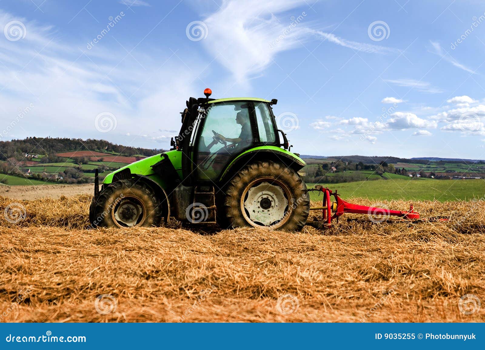 Tractor cutting hay stock image. Image of tractor, farming - 9035255